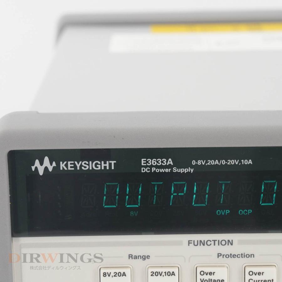 [DW]USED 8日保証 Keysight E3633A DC Power Supply DC電源 直流電源 OPT 0E9 0-8V ...
