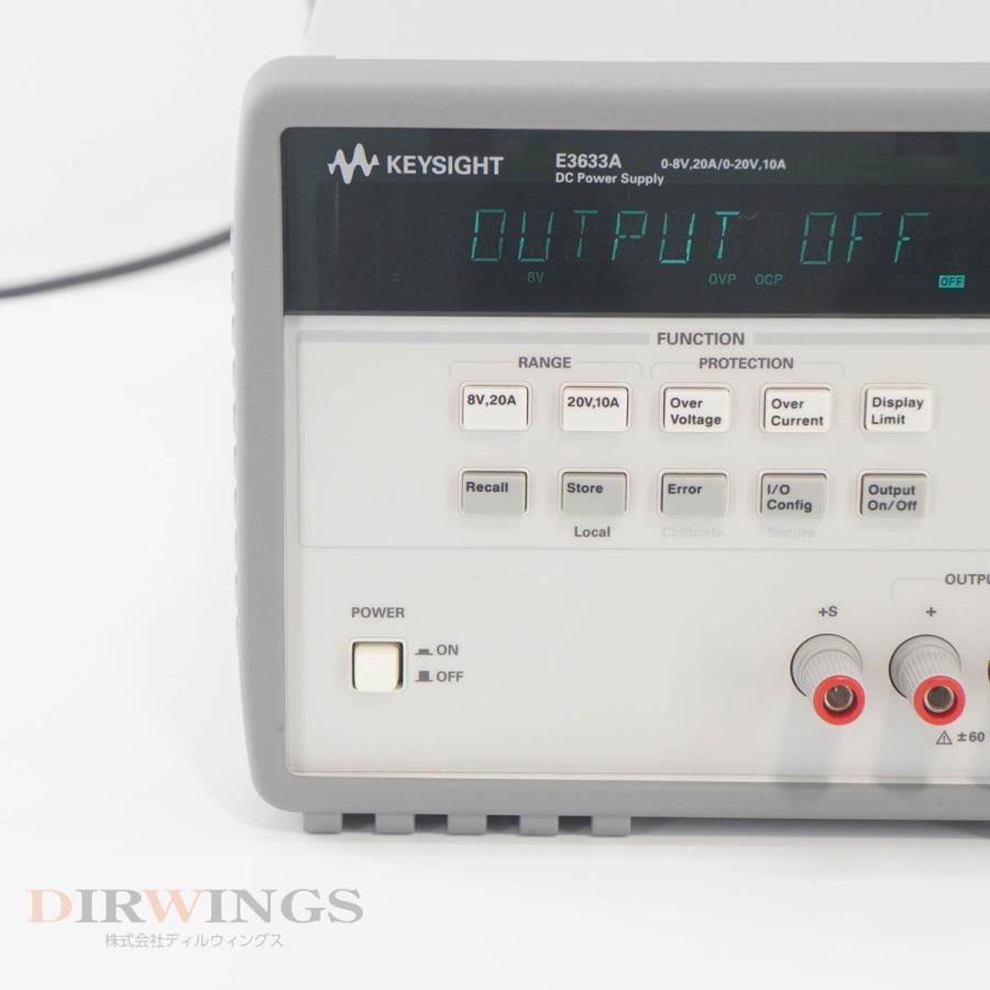 [DW]USED 8日保証 Keysight E3633A DC Power Supply DC電源 直流電源 OPT 0E9 0-8V ...
