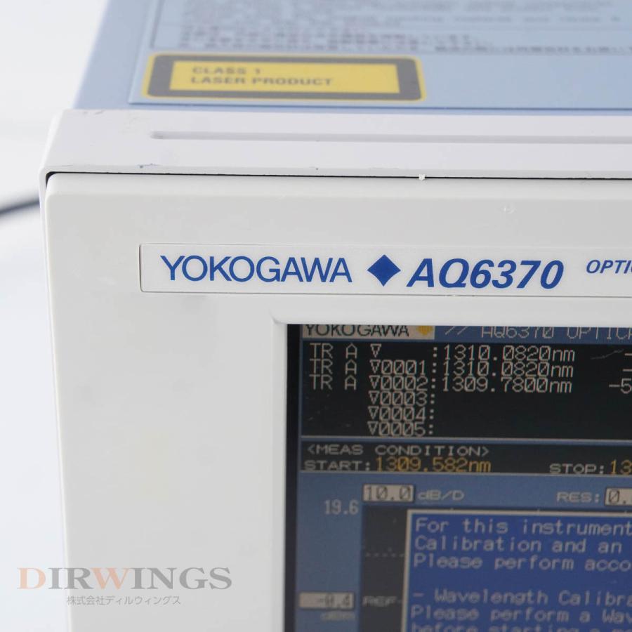 [DW]USED 8日保証 YOKOGAWA AQ6370 735301-D/FC/RFC OPTICAL SPECTRUM ANALYZER ...