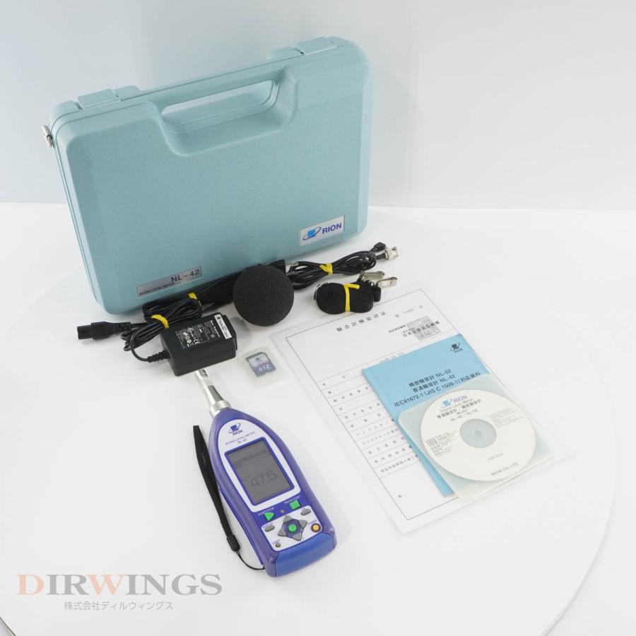 [DW]USED 8日保証 RION NL-42 SOUND LEVEL METER 普通騒音計 サウンドレベルメーター NH-24 UC-52 ACアダプター 電源コード...[06051 ...