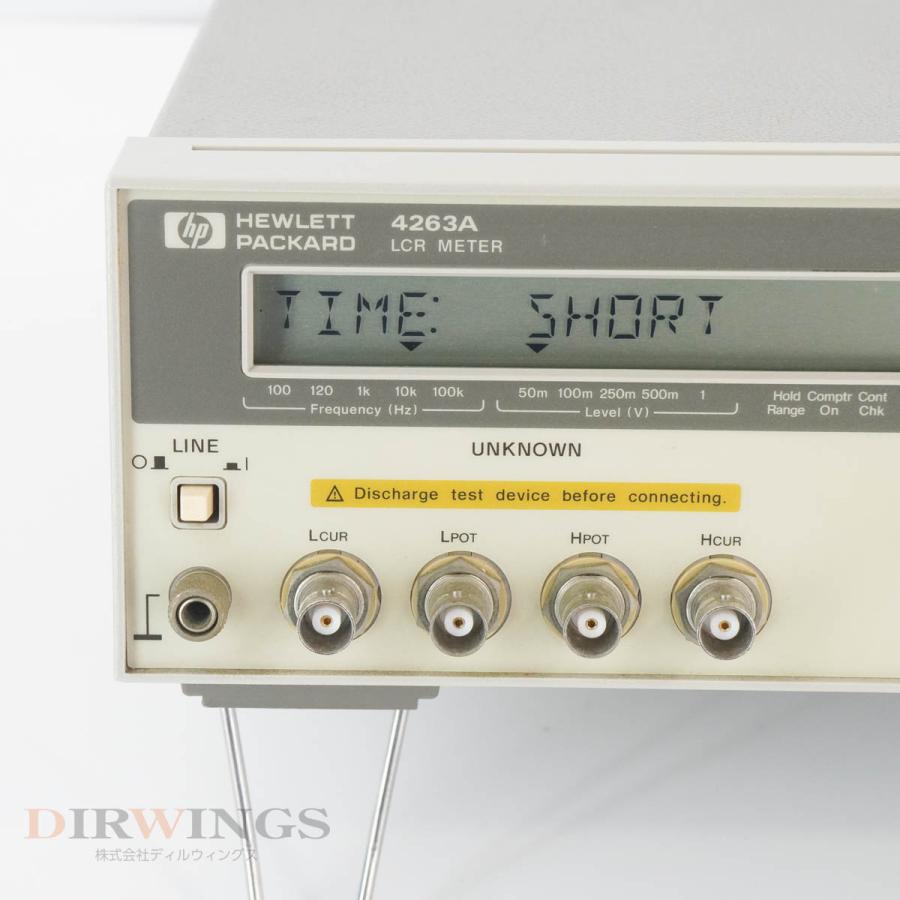 [DW]USED 8日保証 hp 4263A LCR METER LCRメーター OPT 001 取扱説明書 [06074-0002 ...