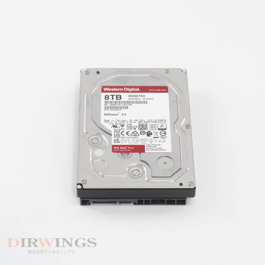 [PG]USED 8日保証 使用11563h Western Digital WD80EFBX WD Red Plus 8TB SATA ...