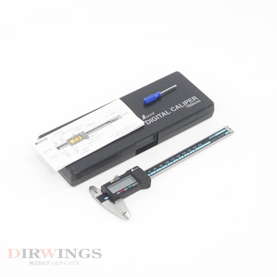 [DW]USED 8日保証 SHINWA RULES 19975 DIGITAL CALIPER デジタルノギス デジタルキャリパ 0.01-150mm 15cm 取扱説明書 [06111 ...