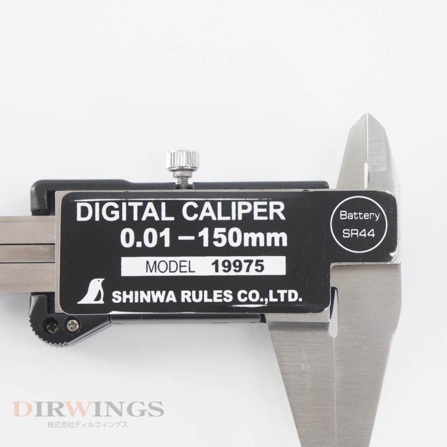 [DW]USED 8日保証 SHINWA RULES 19975 DIGITAL CALIPER デジタルノギス デジタルキャリパ 0.01-150mm 15cm 取扱説明書 [06111 ...