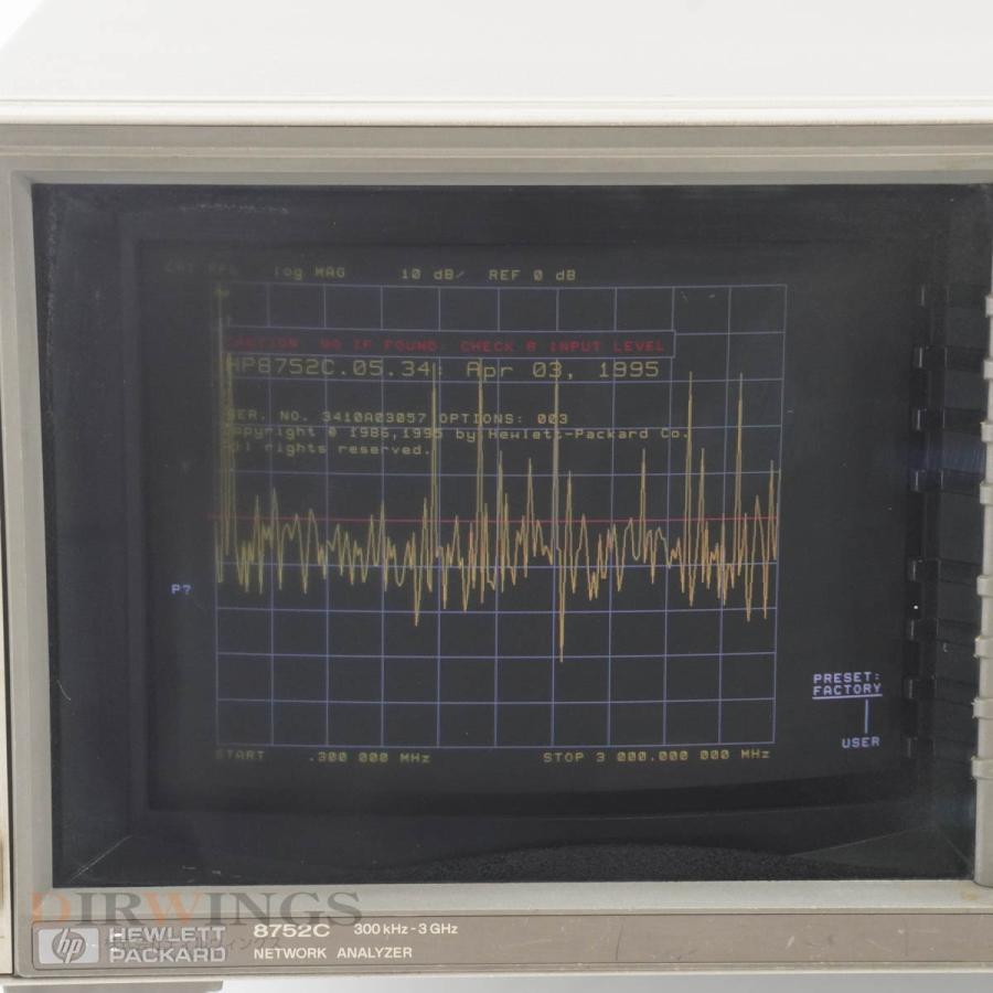 [JB]USED 保証なし hp 8752C NETWORK ANALYZER ネットワークアナライザー OPT 003 300kHz ...