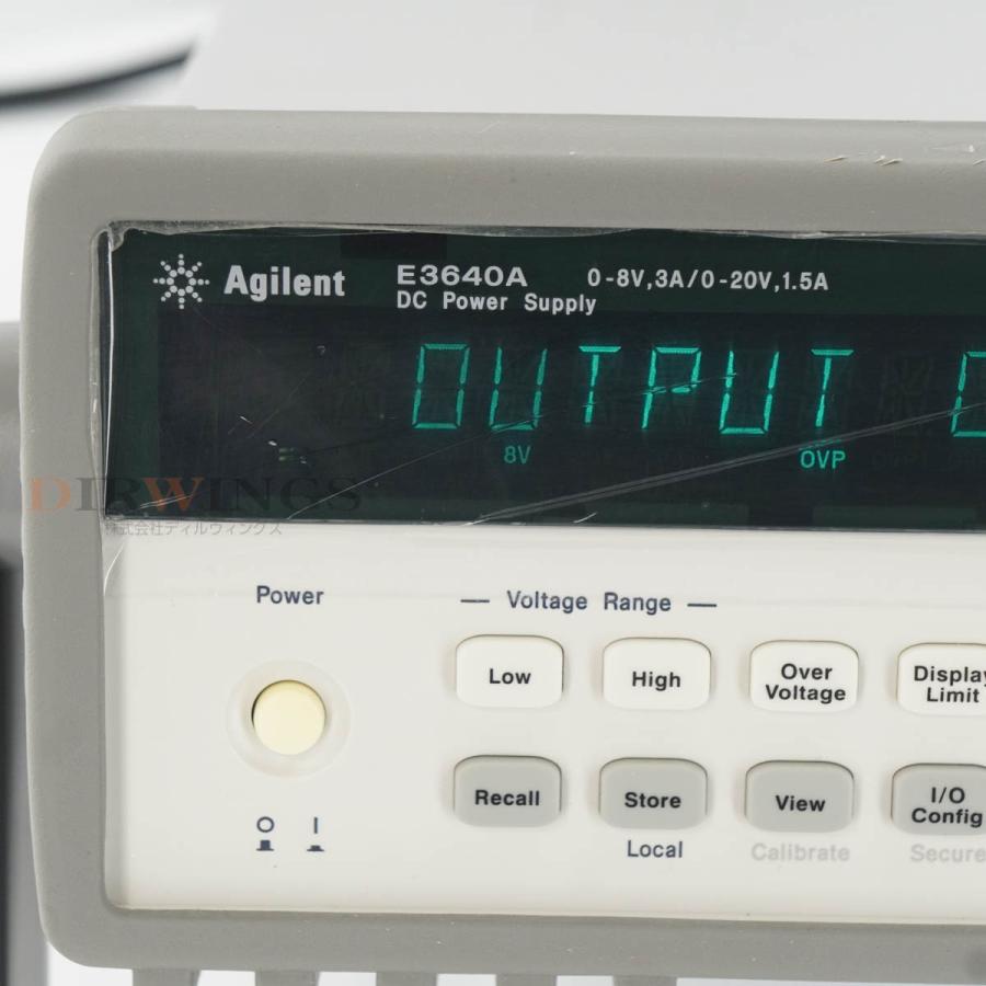 [JB]USED 保証なし Agilent E3640A DC Power Supply DC電源 直流電源 OPT 0E9 0-8V 3A/0-20V 1.5A [06171-0199 ...