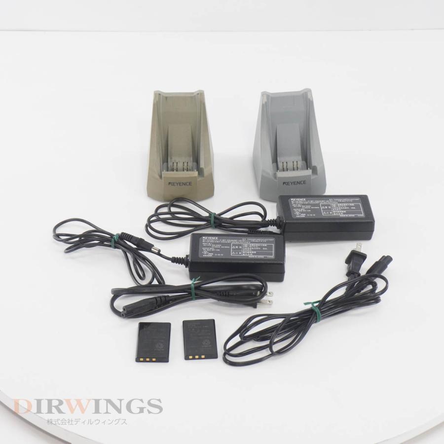 [JB]USED 保証なし 2台セット KEYENCE BT-1500 BT-UC10U ハンディターミナル ACアダプター 電源コード ...