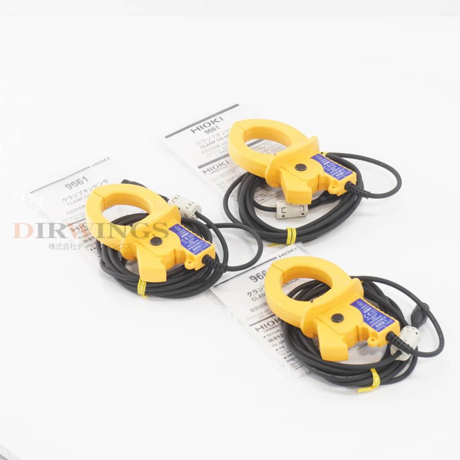 [DW]USED 8日保証 3個セット 09/2023CAL HIOKI 9661 CLAMP ON SENSOR クランプオンセンサー 電流 ...