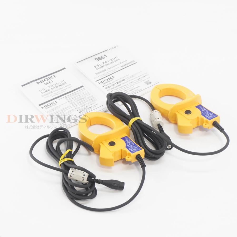 [DW]USED 8日保証 2個セット 01~02/2024CAL HIOKI 9661 CLAMP ON SENSOR クランプオンセンサー ...