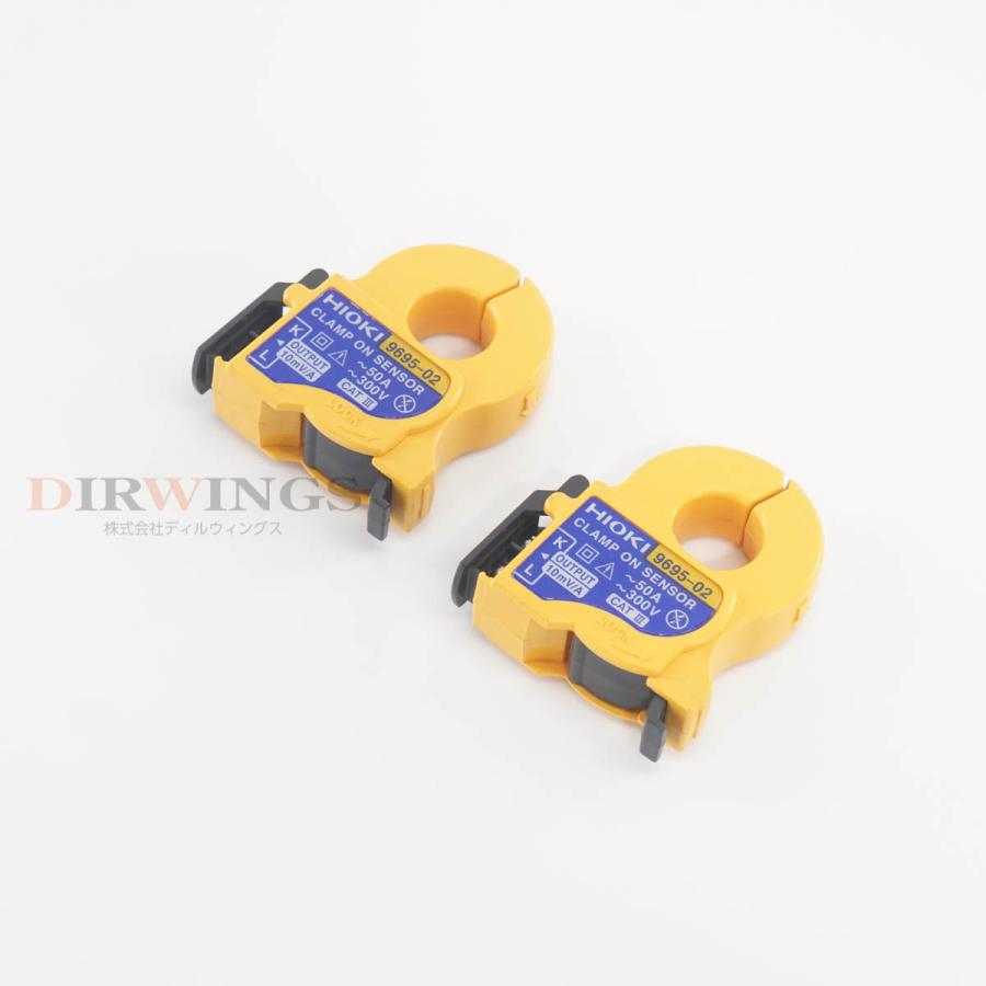 [DW]USED 8日保証 2個セット 07~09/2023CAL HIOKI 9695-02 CLAMP ON SENSOR クランプオンセンサー 電流センサー 取扱説明書 [06183 ...