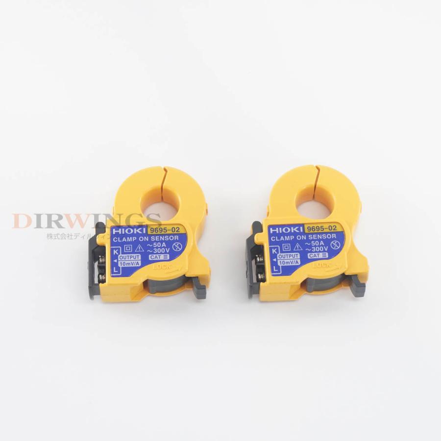[DW]USED 8日保証 2個セット 07~09/2023CAL HIOKI 9695-02 CLAMP ON SENSOR クランプオンセンサー 電流センサー 取扱説明書 [06183 ...