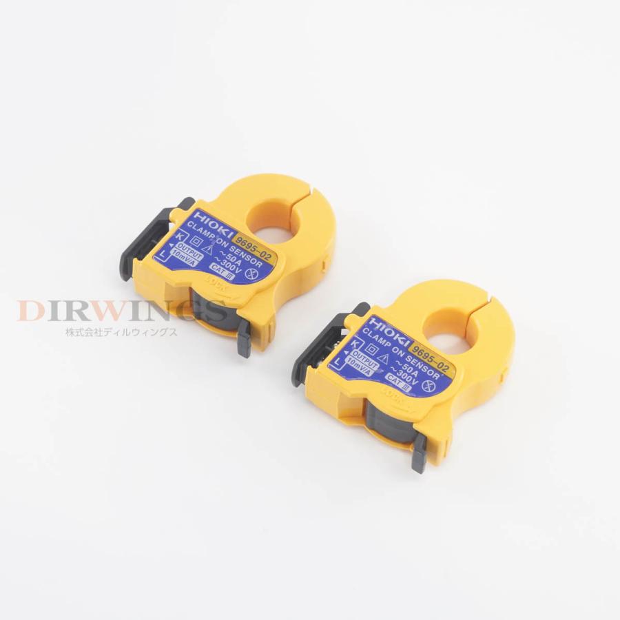 [DW]USED 8日保証 2個セット 09/2021CAL HIOKI 9695-02 CLAMP ON SENSOR クランプオンセンサー ...