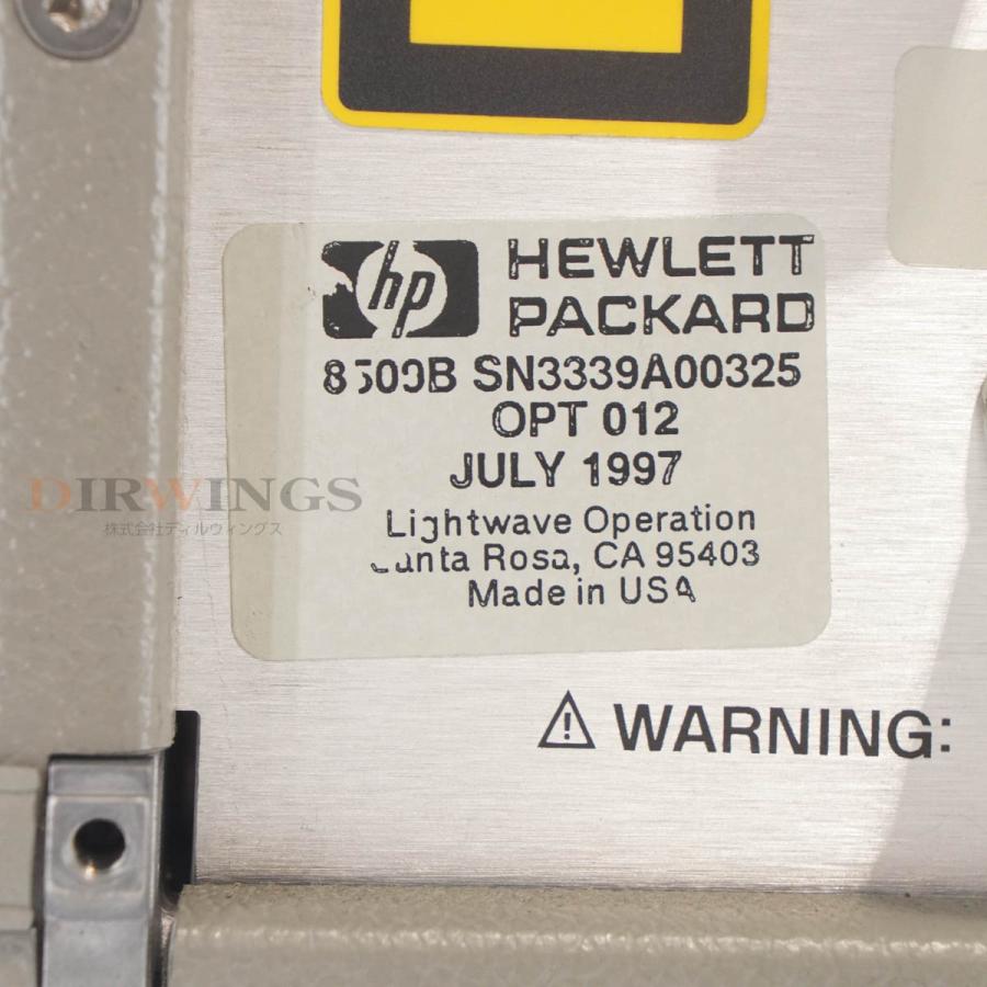[DW]USED 8日保証 hp 8509B LIGHTWAVE POLARIZATION ANALYZER 光偏波アナライザー OPT 012 Vectra 500 電源コード ソフトウ ...