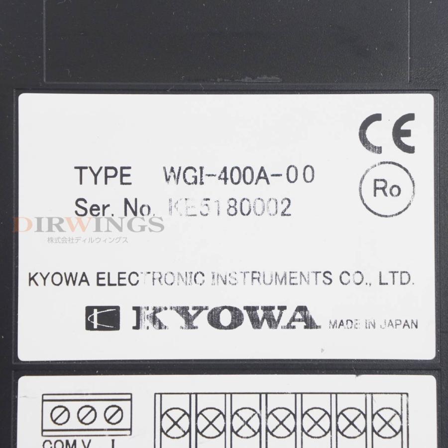 [DW]USED 8日保証 2台セット KYOWA WGI-400A WGI-400A-00 INSTRUMENTATION AMPLIFIER 小型汎用表示器 計装用コンディショナ ...