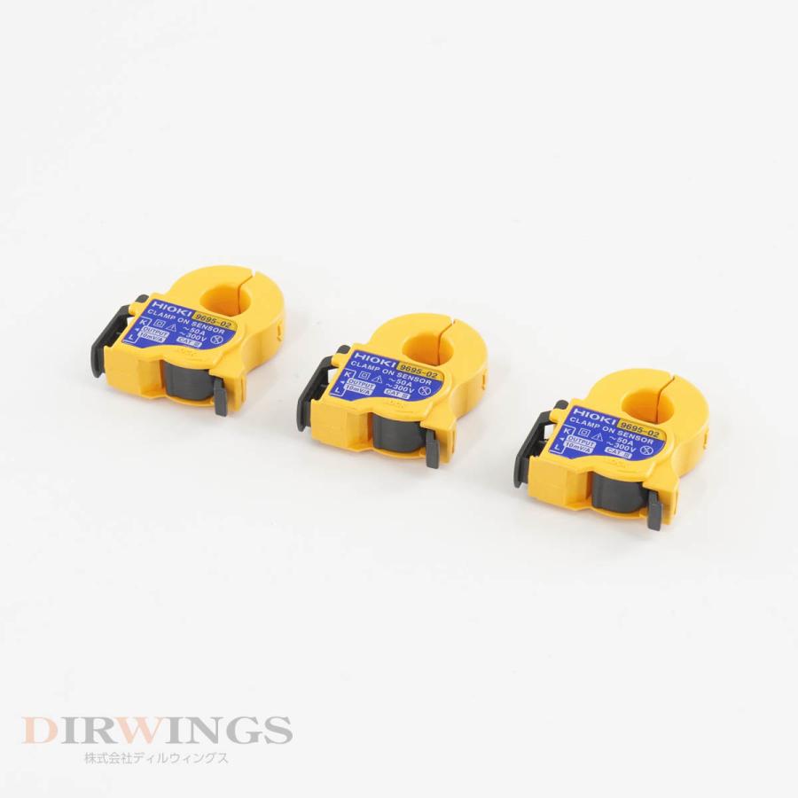 [DW]USED 8日保証 3個セット 08/2021~10/2021CAL HIOKI 9695-02 CLAMP ON SENSOR ...