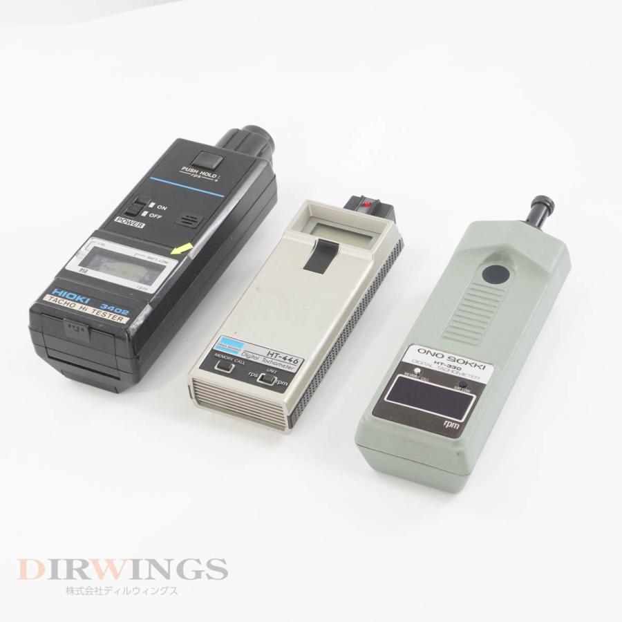 [JB]USED 保証なし セット ONO SOKKI HIOKI HT-446 HT-330 3402 DIGITAL TACHOMETER ...
