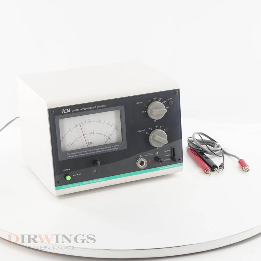 [JB]USED 保証なし TOA SM-8206 SM-8000 SUPER MEGOHMMETER 警報装置付超絶縁計 電源コード ...