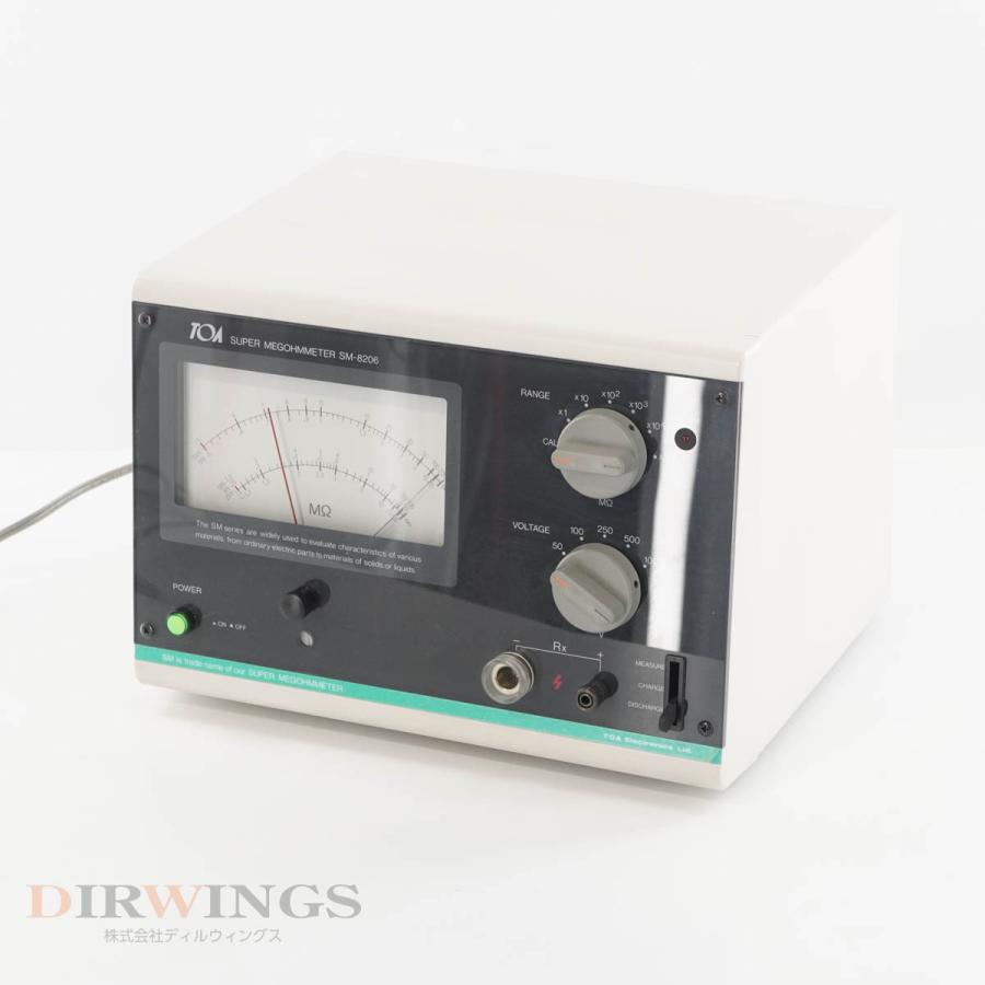 [JB]USED 保証なし TOA SM-8206 SM-8000 SUPER MEGOHMMETER 警報装置付超絶縁計 電源コード ...