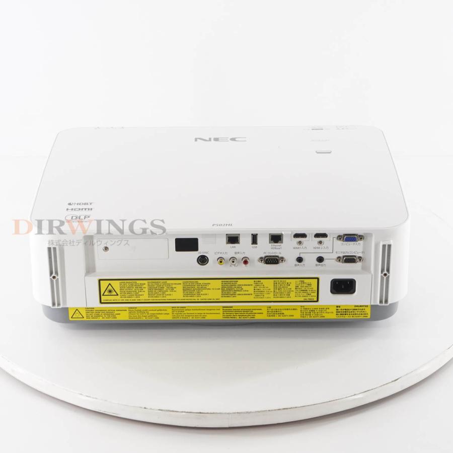 [PG]USED 8日保証 ライト1265時間 NEC NP-P502HLJD ViewLight レーザー プロジェクター 5000lm フルHD DLP HDMI 電源コード ...