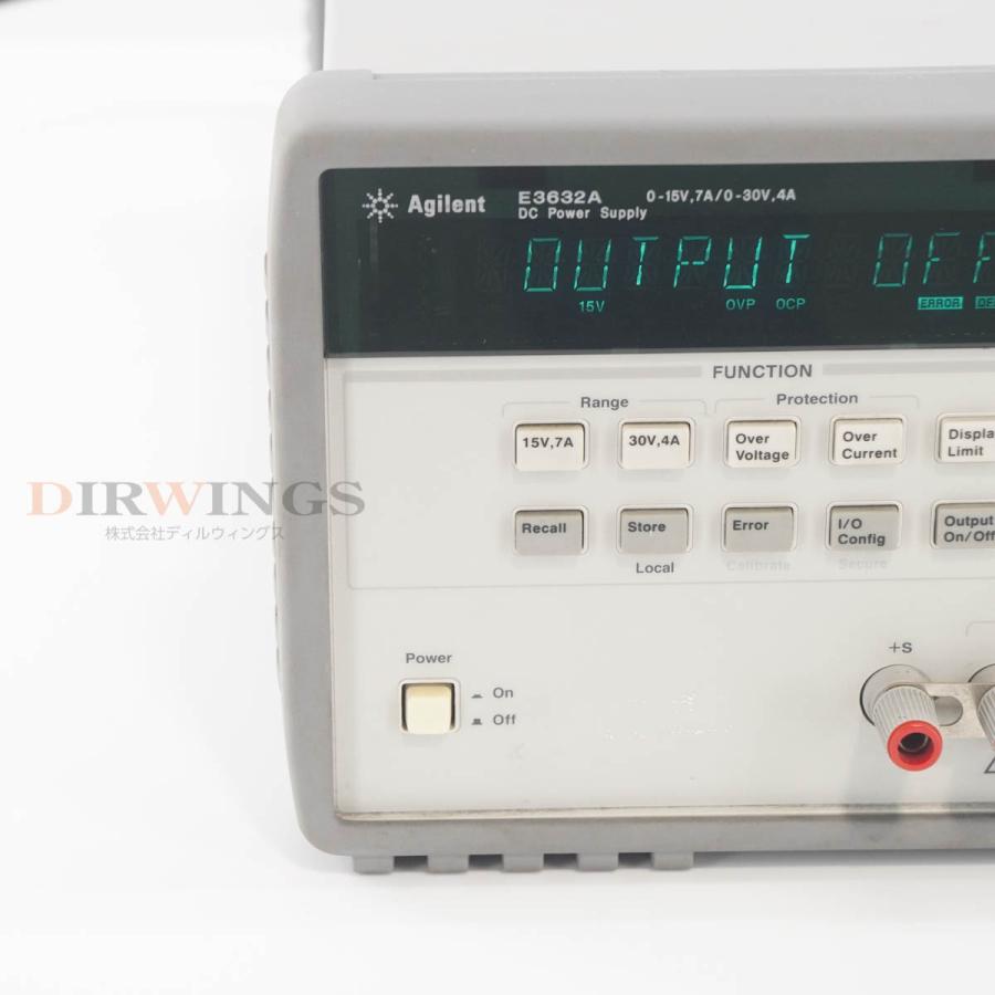 [JB]USED 保証なし Agilent E3632A DC Power Supply DC電源 直流電源 OPT 0E9 0-15V 7A/0-30V 4A 電源コード ソフトウェア ...