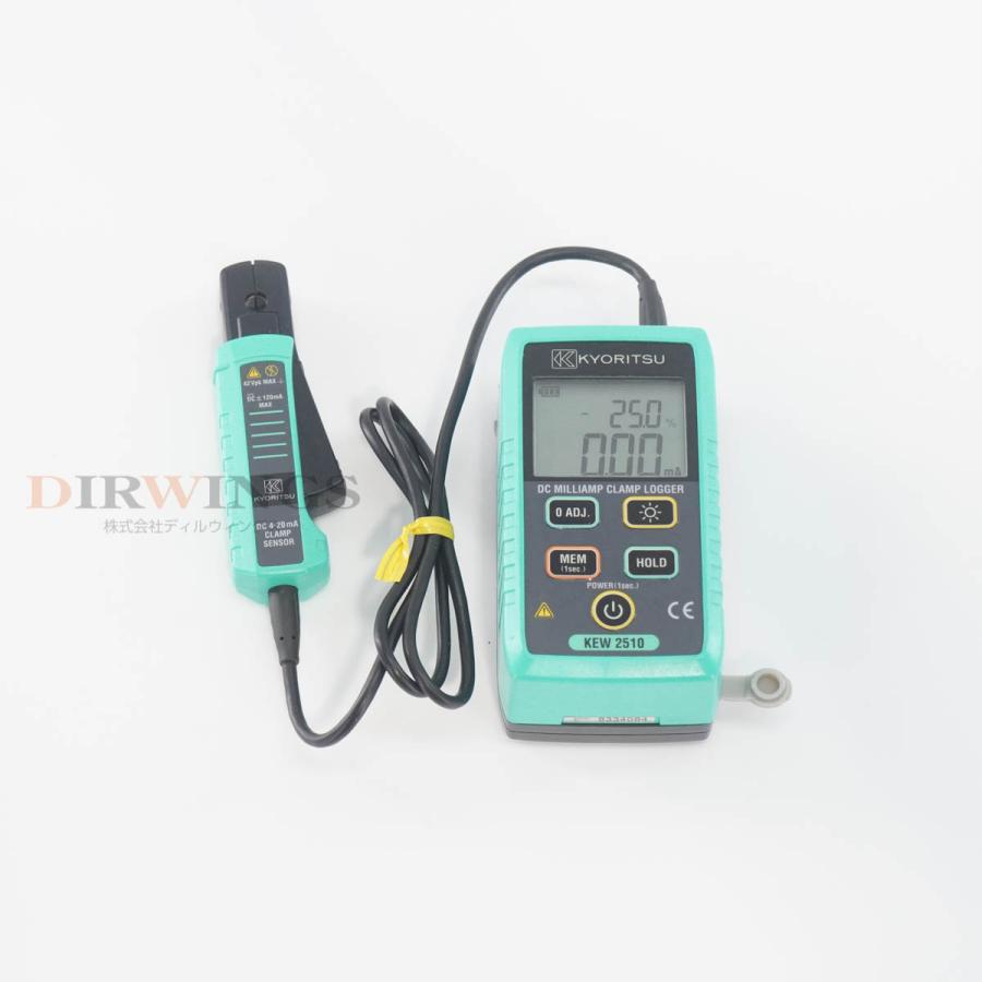 [DW]USED 8日保証 07/2023CAL KYORITSU KEW 2510 DC MILLIAMP CLAMP LOGGER DCミリアンペア クランプロガー ACアダプター ...