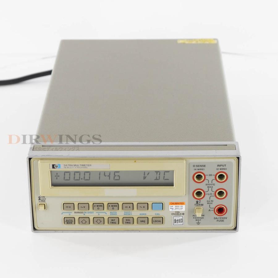 [DW]USED 8日保証 03/2022CAL hp 3478A DIGITAL MULTIMETER デジタルマルチメーター マルチ ...