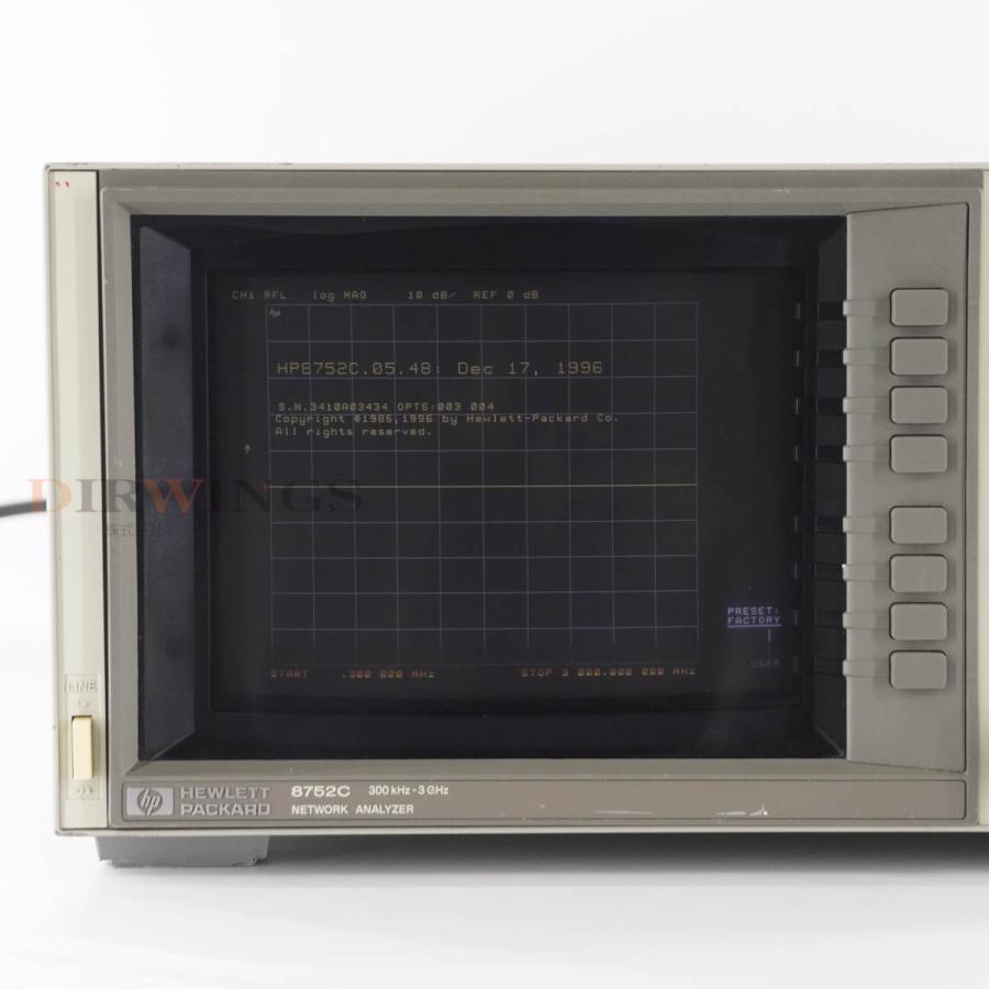 [DW]USED 8日保証 07/2024CAL hp 8752C NETWORK ANALYZER ネットワークアナライザー OPT 003 ...