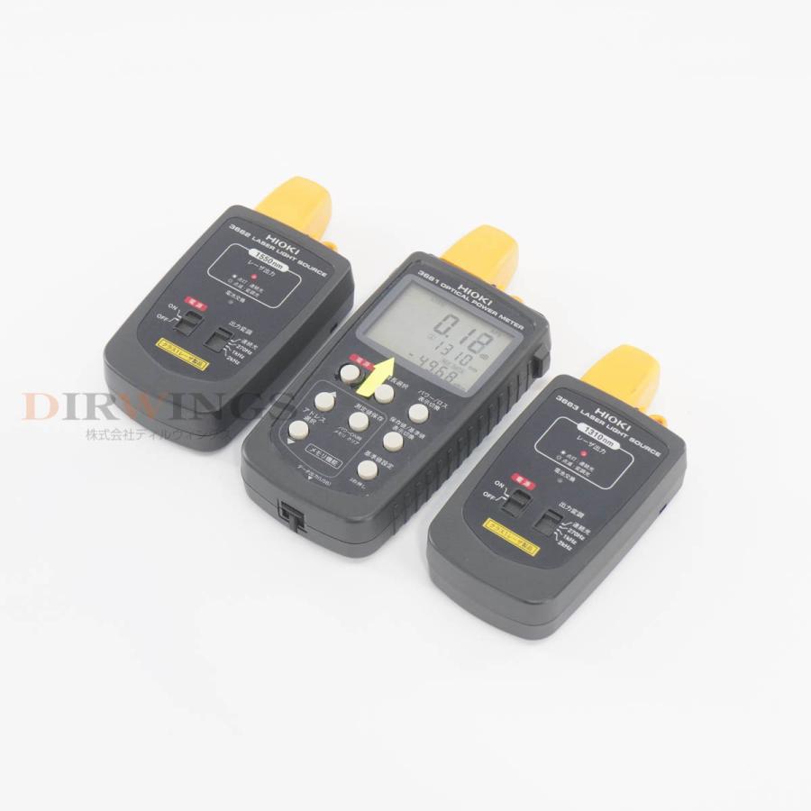 [DW]USED 8日保証 セット HIOKI 3661 3662 3663 OPTICAL POWER METER LASER LIGHT ...