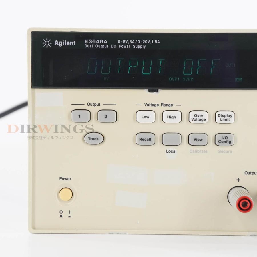 [JB]USED 保証なし Agilent E3646A Dual Output DC Power Supply デュアル出力電源 DC電源 直流電源 OPT 0E9 0-8V 3A/0 ...