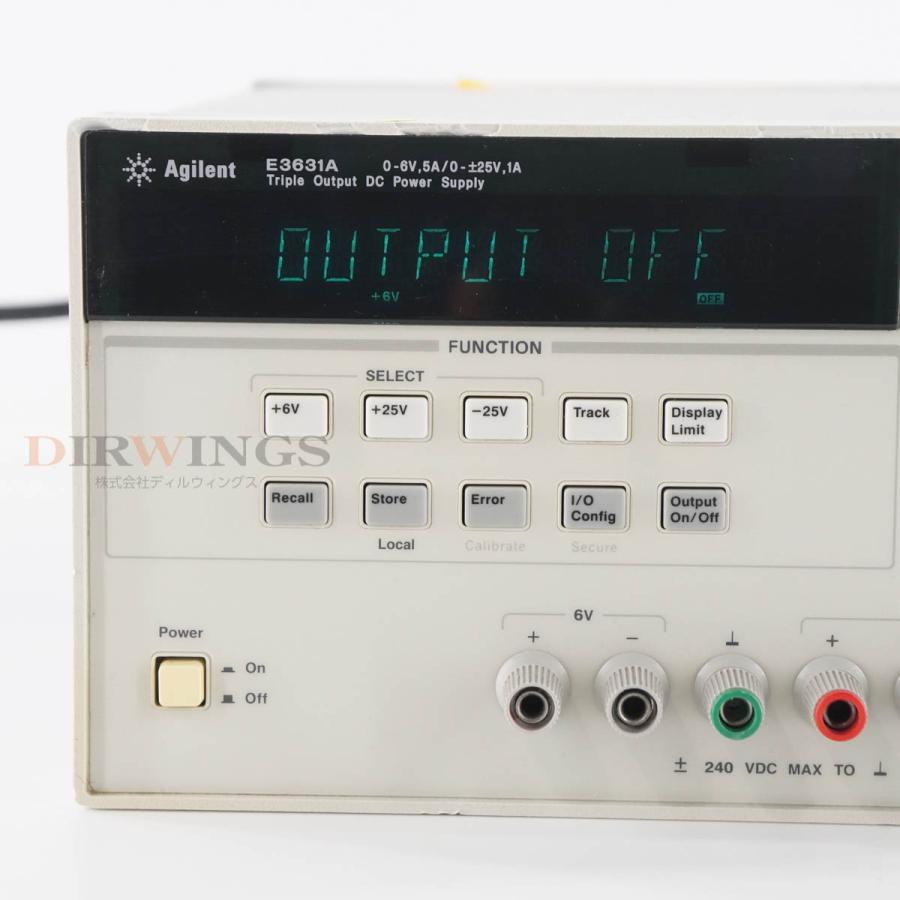 [JB]USED 保証なし Agilent E3631A Triple Output DC Power Supply トリプル出力電源 DC電源 直流電源 OPT 0E9 0-6V 5A/0 ...