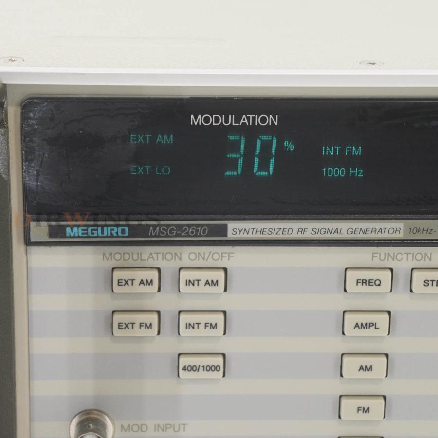 [DW]USED 8日保証 MEGURO MSG-2610 SYNTHESIZED RF SIGNAL GENERATOR シンセサイズド標準信号発生器 10kHz-1050MHz 取扱説 ...
