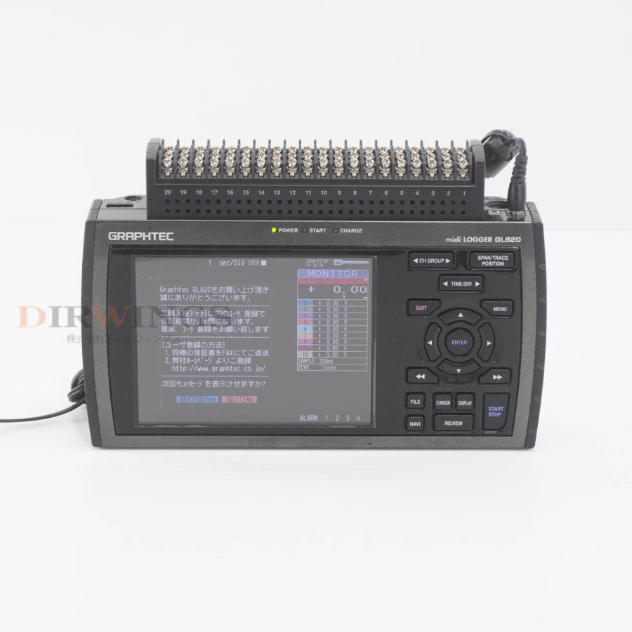 [DW]USED 8日保証 GRAPHTEC GL820 midi LOGGER データロガー ACアダプター 電源コード ソフトウェア 取扱 ...