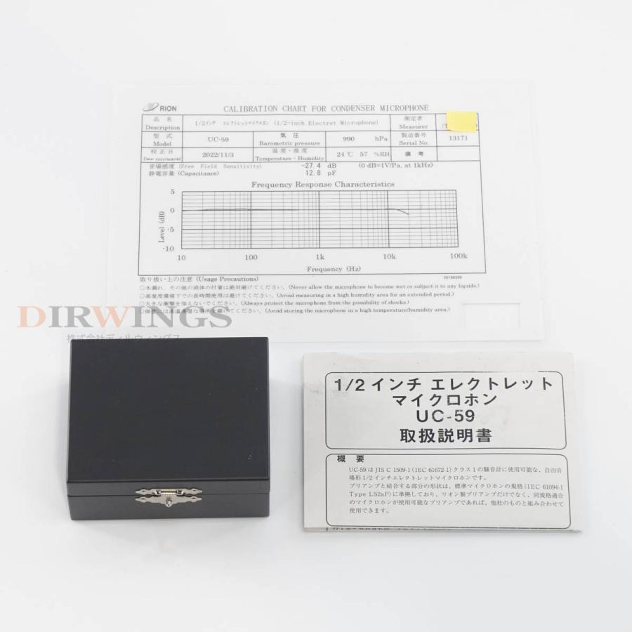 [JB]USED 保証なし RION UC-59 1/2-inch Electret Microphone 1/2インチ エレクトレット ...