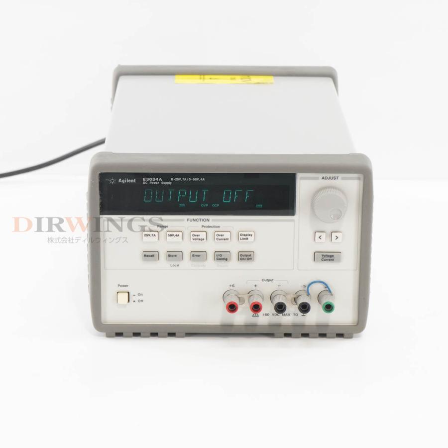 [JB]USED 保証なし Agilent E3634A DC Power Supply DC電源 直流電源 直流安定化電源 OPT 0E9 0-25V 7A/0-50V 4A 電源コード ...