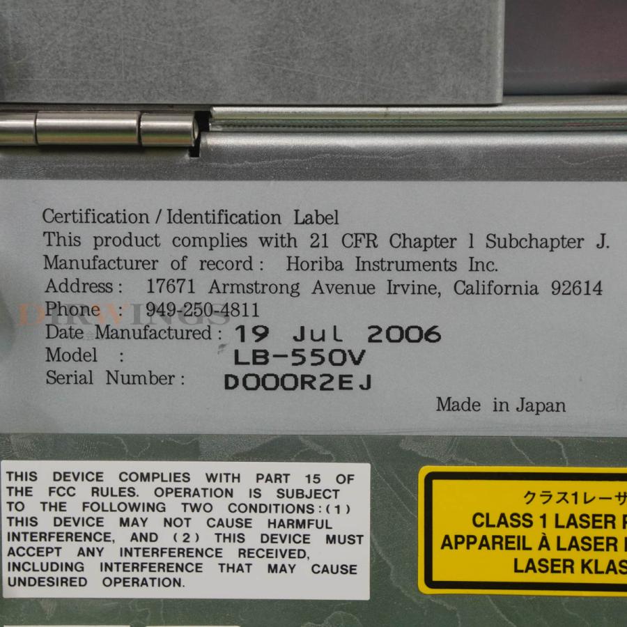 [DW]USED 8日保証 HORIBA LB-550 LB-550V DYNAMIC LIGHT SCATTERING PARTICLE ...