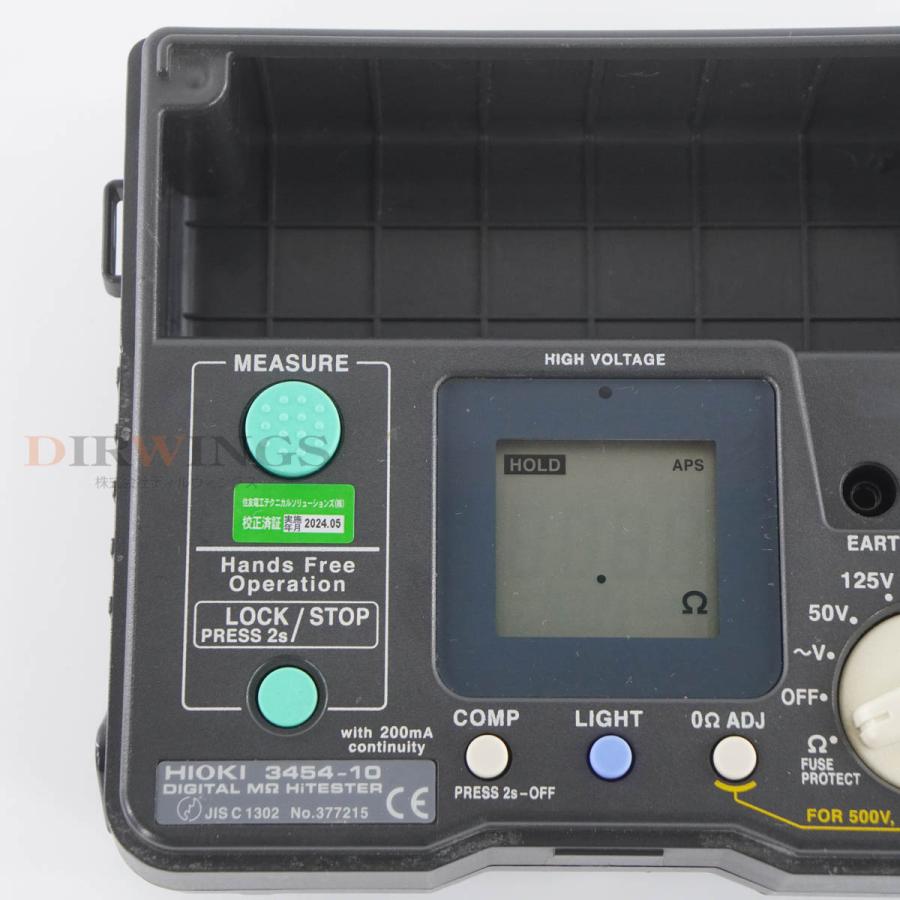 [DW]USED 8日保証 05/2024CAL HIOKI 3454-10 DIGITAL MΩ HiTESTER デジタルメグオームハイ ...