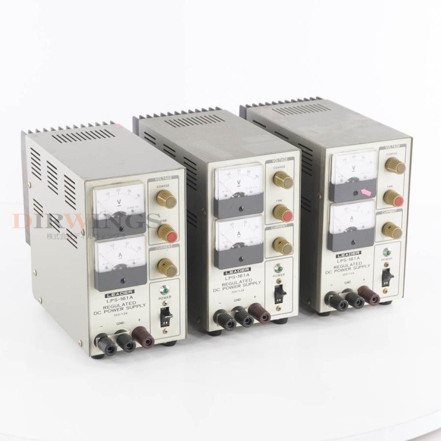 [JB]USED 保証なし 3台セット LEADER LPS-161A REGULATED DC POWER SUPPLY 直流安定化電源 DC電源 直流電源 32V/1.2A [06668 ...