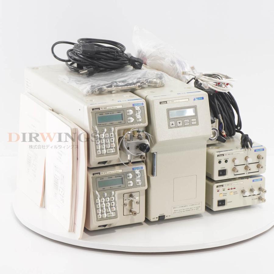 [DW]USED 8日保証 セット JASCO CO-960 PU-980 UV-970 LG-980-02 DG-980-50 GULLIVER HPLC 液クロ 液体クロマトグラフ 電源 ...