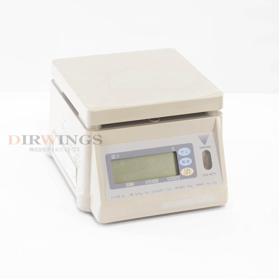 [DW]USED 8日保証 TERAOKA DS-671 電気抵抗線式はかり デジタルスケール デジタル上皿はかり ひょう量2kg ...