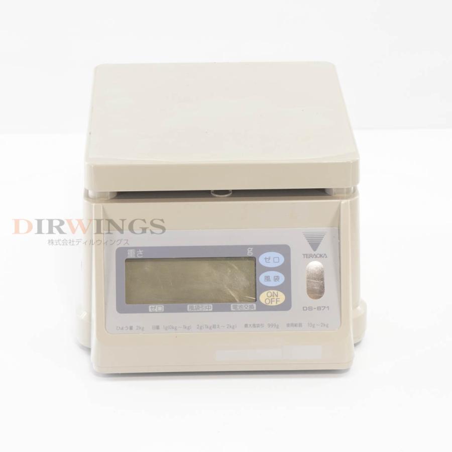 [DW]USED 8日保証 TERAOKA DS-671 電気抵抗線式はかり デジタルスケール デジタル上皿はかり ひょう量2kg ...