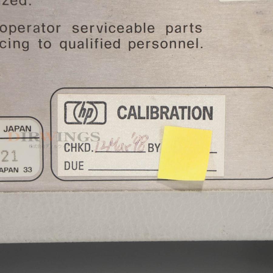 [DW]USED 8日保証 hp 4338B MILLIOHMMETER ミリオームメーター [06702-0284] : DIRWINGS ...