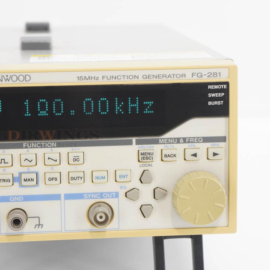 [DW]USED 8日保証 KENWOOD FG-281 FUNCTION GENERATOR ファンクションジェネレーター 15MHz ...