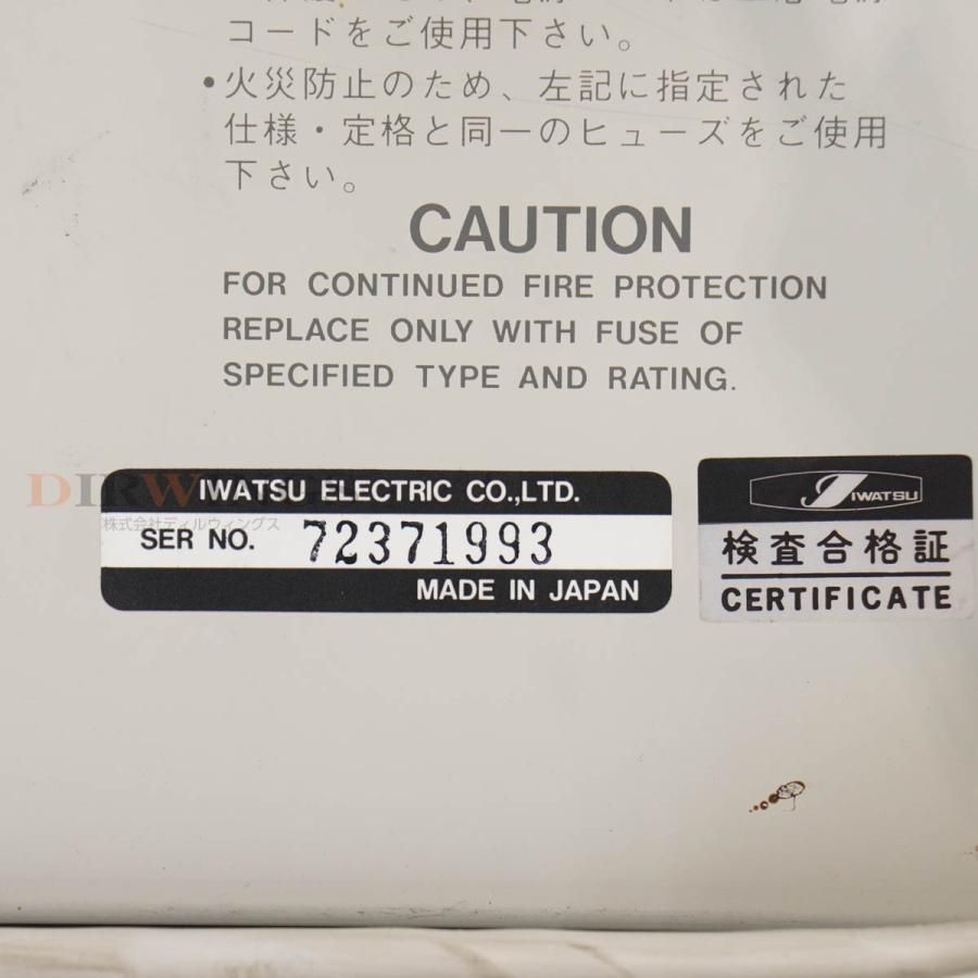 [DW]USED 8日保証 IWATSU SS-7810 OSCILLOSCOPE オシロスコープ 100MHz SS-087R*2電源コード ...