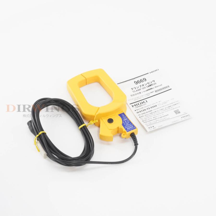 [DW]USED 8日保証 07/2023CAL HIOKI 9669 CLAMP ON SENSOR クランプオンセンサー 負荷電流用 電圧出力型電流センサー 1000A...[06705 ...