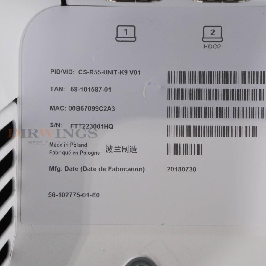 [PG]USED 8日保証 CISCO Spark Room 55 TTC60-21 TTC5-09 テレビ会議システム 55インチ 4K ...