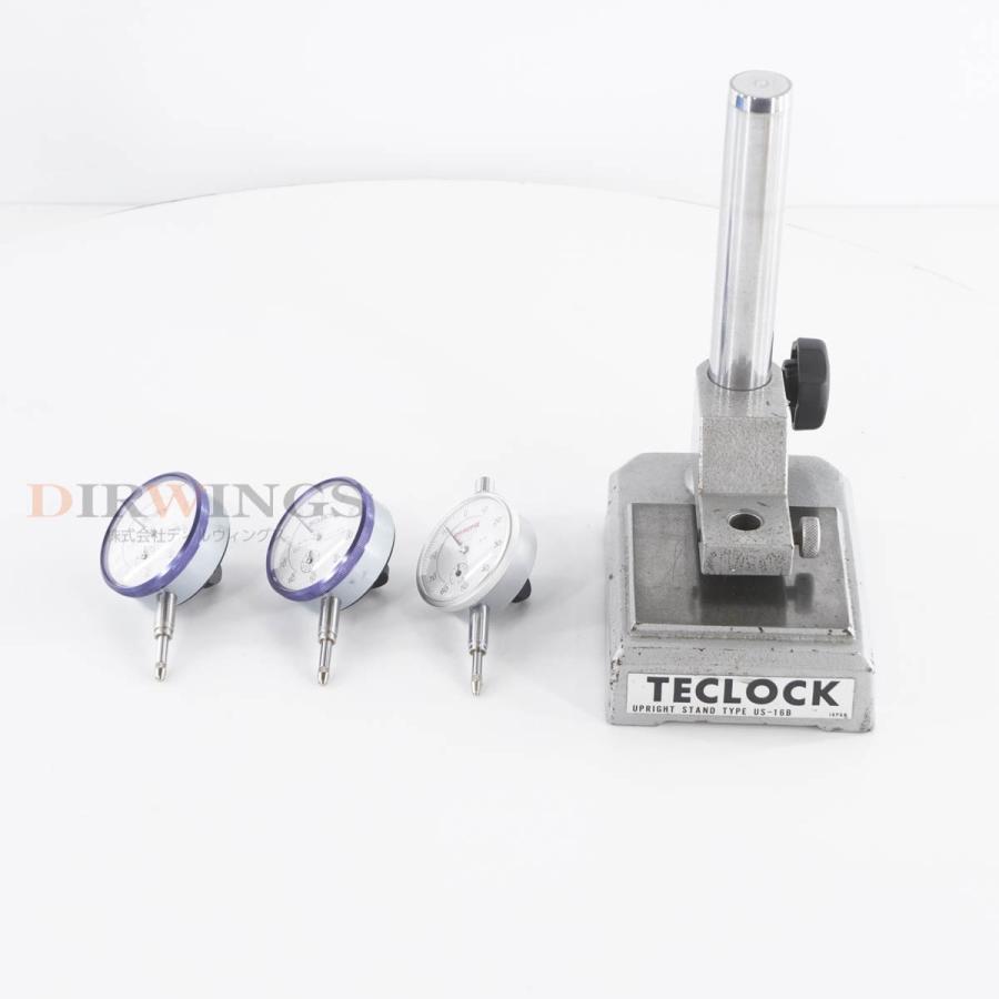 [DW]USED 8日保証 セット TECLOCK TM-110 107-BL US-16B Dial Gauge ダイヤルゲージ ダイアル ...