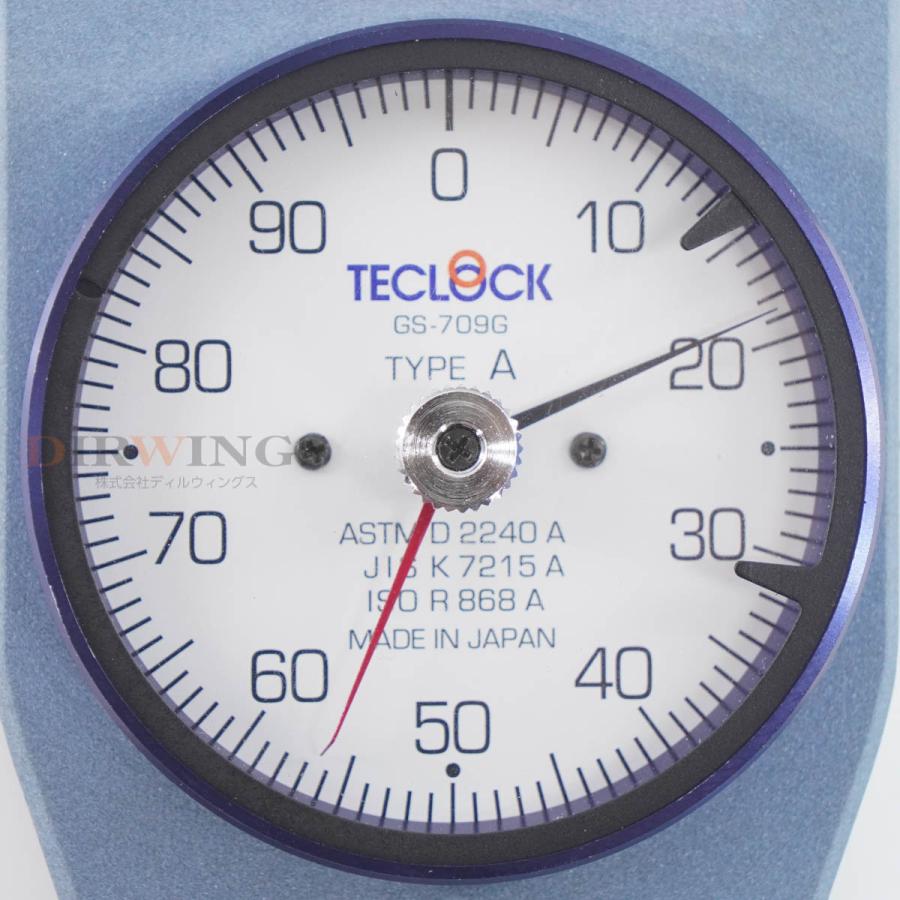 [DW]USED 8日保証 Teclock GS-709G TYPE A DUROMETER デュロメーター ゴム プラスチック 硬度計 取扱説明書 [06820-0038 ...