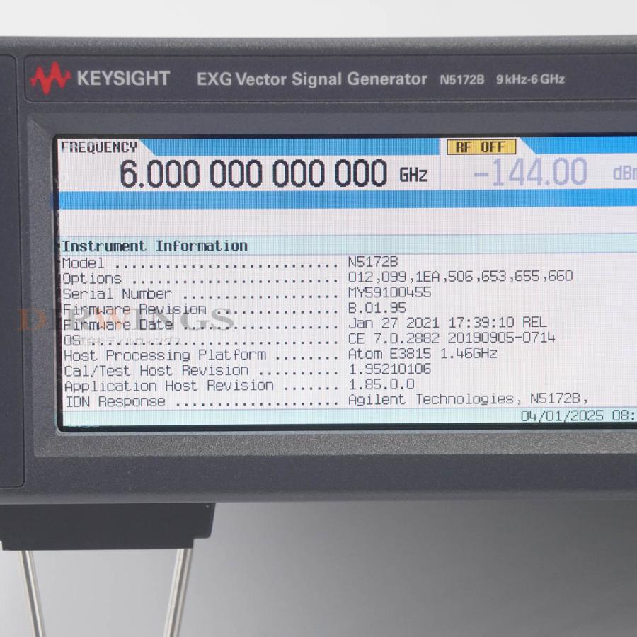 [DW]USED 8日保証 校正2025年10月まで有効 Keysight N5172B X-Series EXG Vector Signal Generator RFベクトル信号発生器 ...