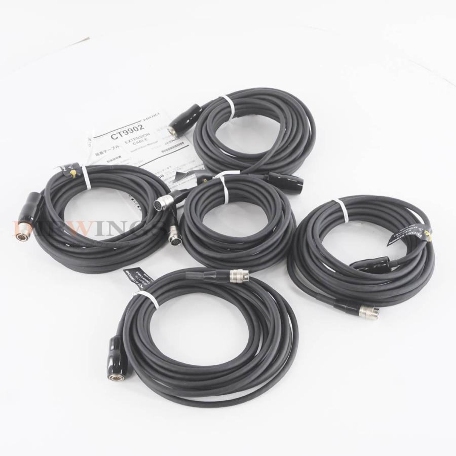 [DW]USED 8日保証 5本セット HIOKI CT9902 EXTENSION CABLE 延長ケーブル 5m CURRENT ...