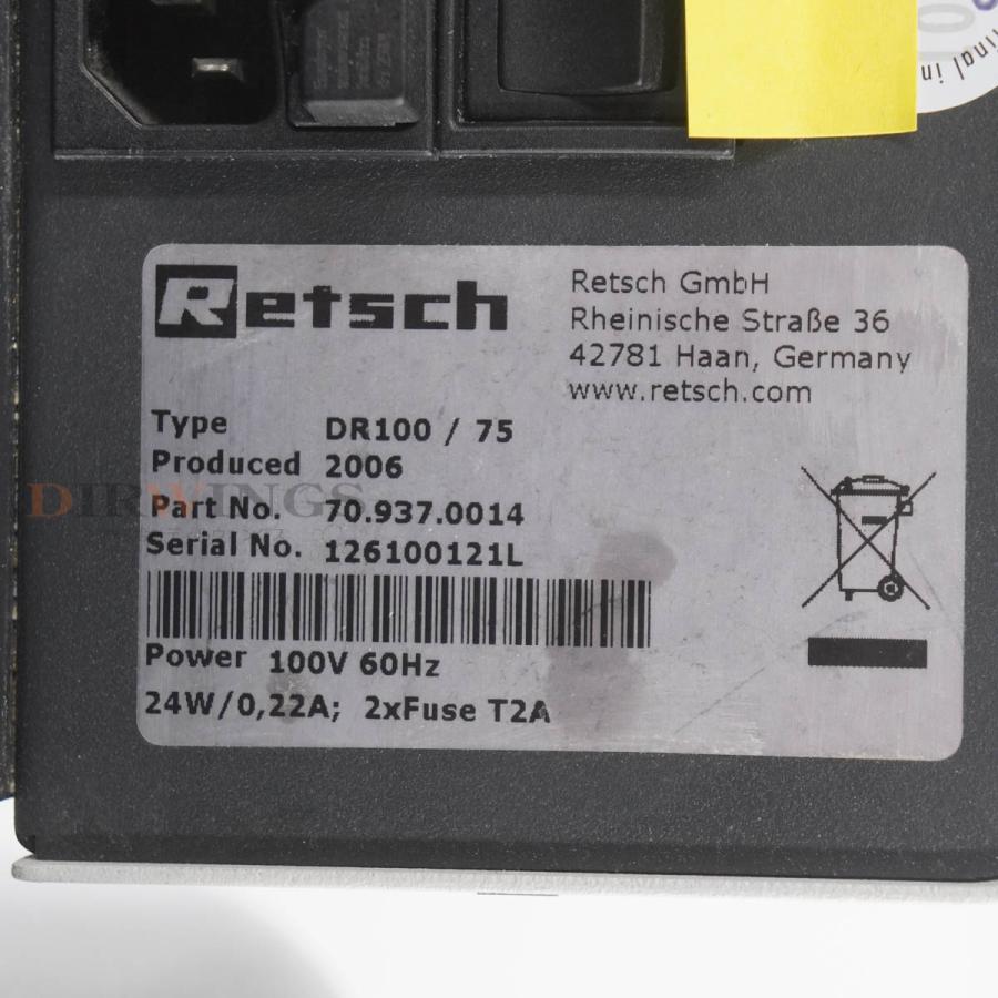 [DW]USED 8日保証 Retsch ZM 200 ZM200 Ultra Centrifugal Mill 超遠心粉砕機 DR100 ...